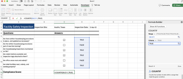 How to Make Audit/Inspection Checklists in Microsoft Excel