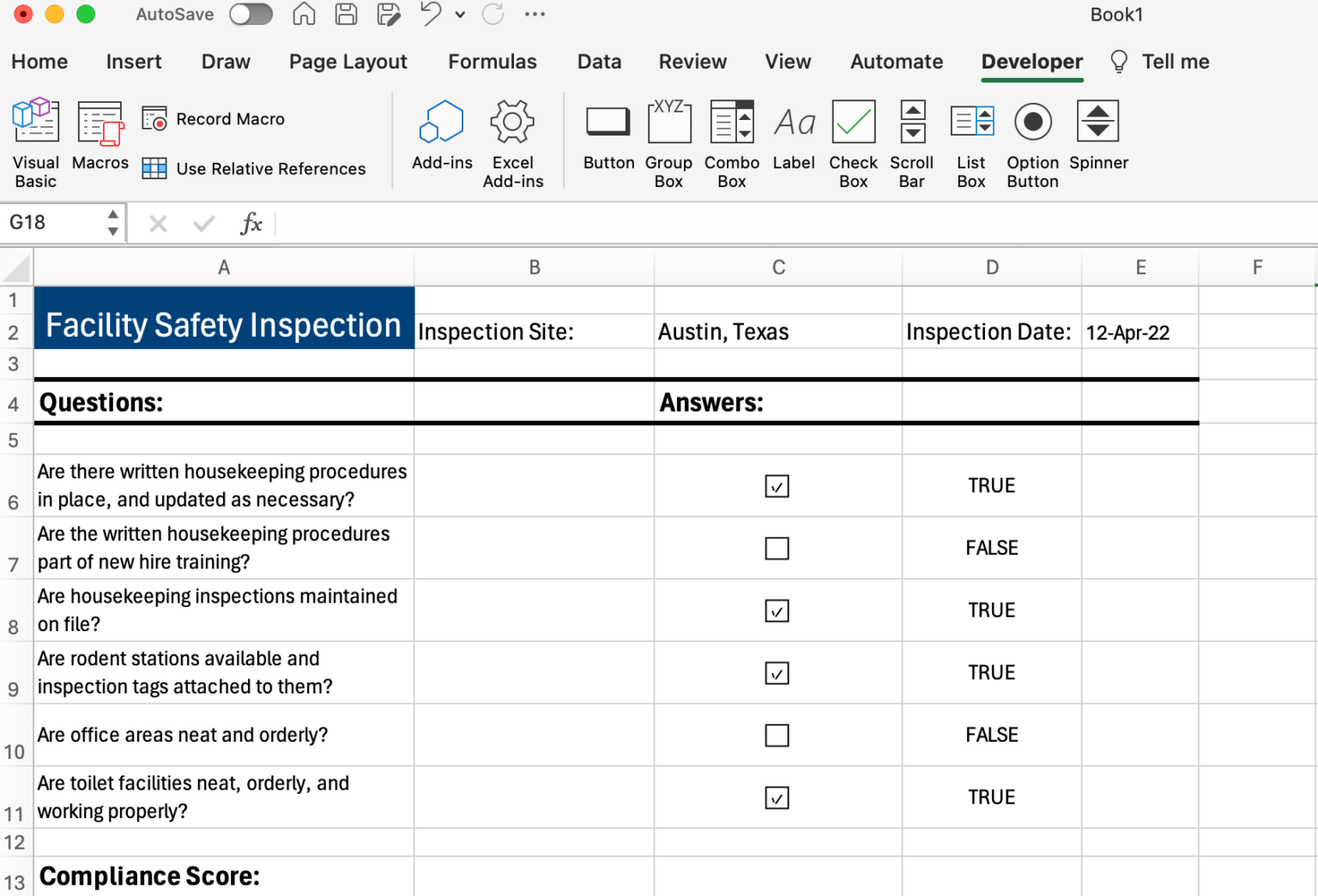 How to Make Audit/Inspection Checklists in Microsoft Excel