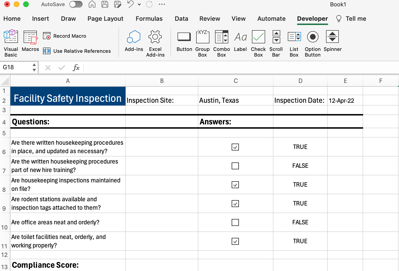How to Make Audit/Inspection Checklists in Microsoft Excel