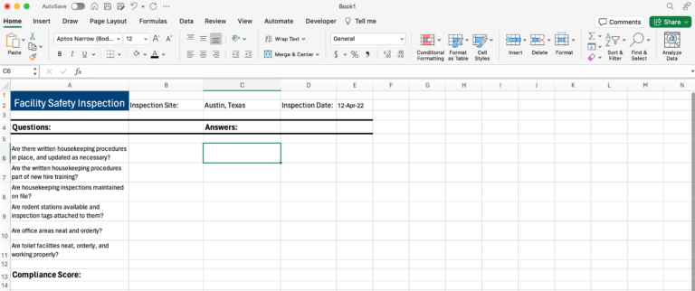 How to Make Audit/Inspection Checklists in Microsoft Excel