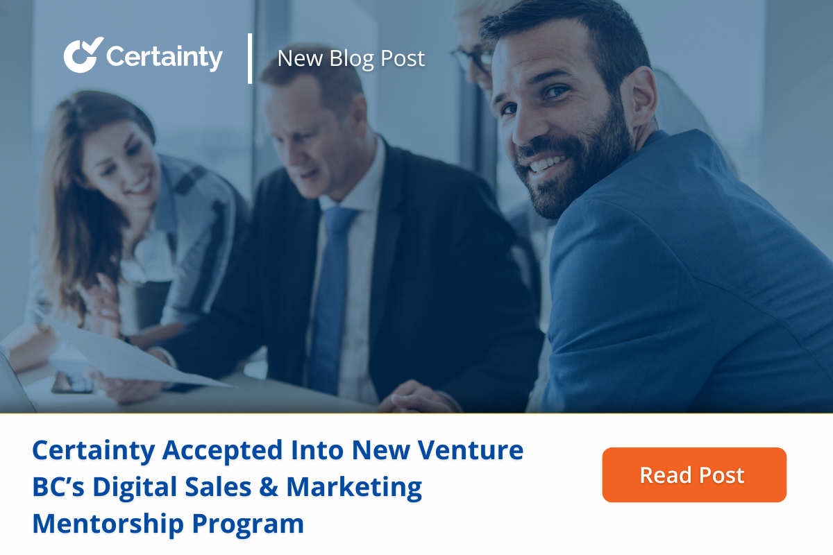 Certainty Software Accepted into Digital Sales & Marketing Accelerator Program
